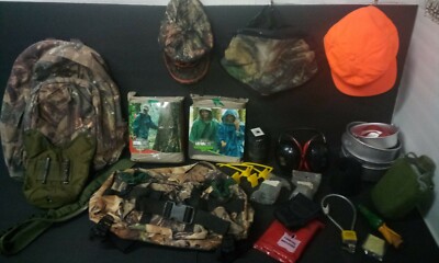 Hunting Camping Gear Lot Fieldline Backpack FroggToggs Mossy Oak CAMO ...