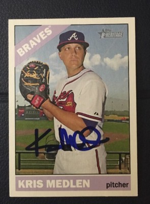 KRIS MEDLEN 2014 TOPPS HERITAGE AUTOGRAPHED SIGNED AUTO BASEBALL CARD ...