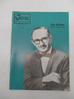 GENII THE CONJURORS MAGAZINE MARCH 1973 SAM BERLAND ISSUE MAGIC ...