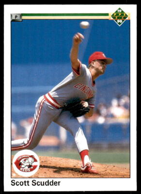 1990 Upper Deck 164 Scott Scudder Cincinnati Reds Baseball Card | eBay