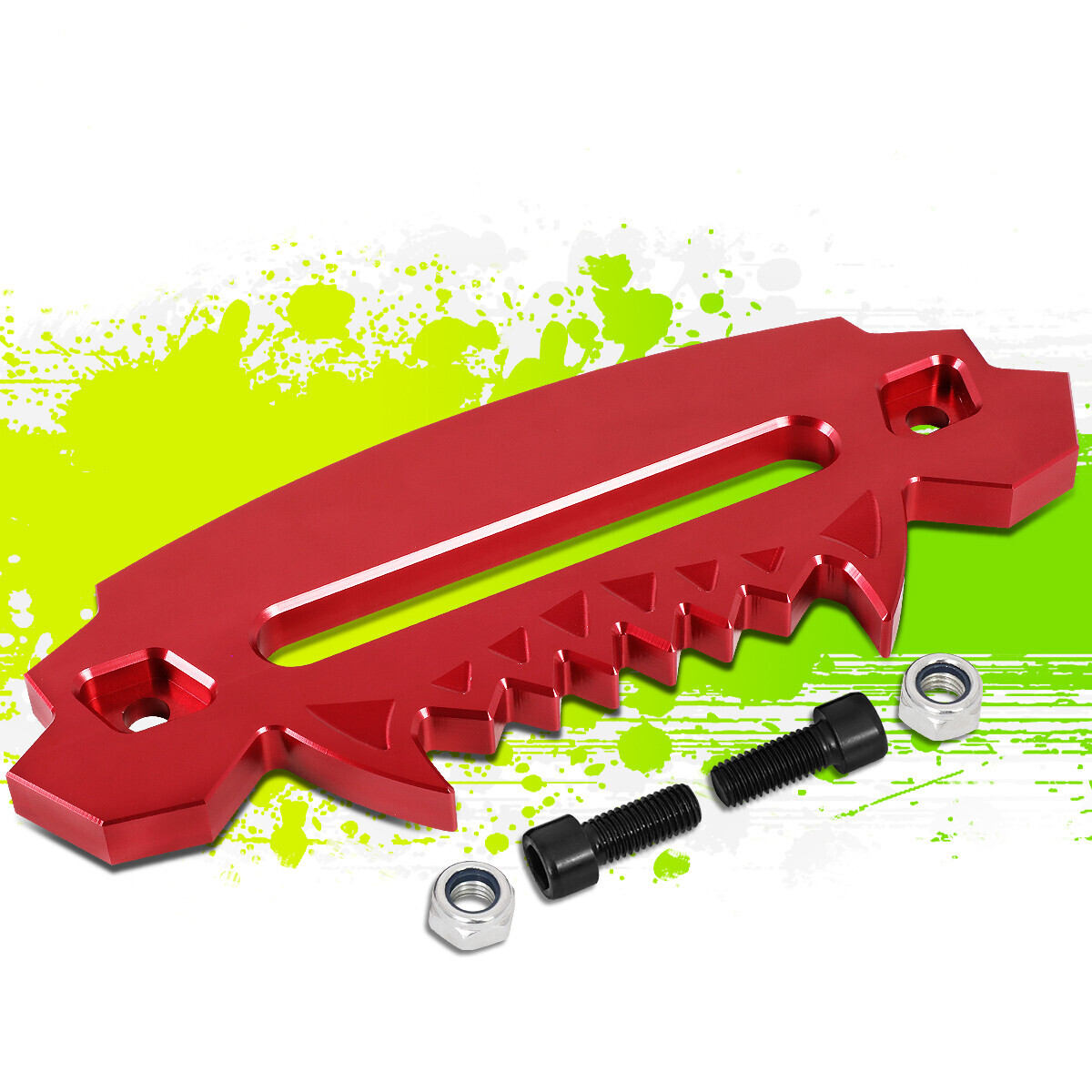 RED 10" ALUMINUM HAWSE FAIRLEAD FOR SYNTHETIC WINCH ROPE CABLE LEAD ...