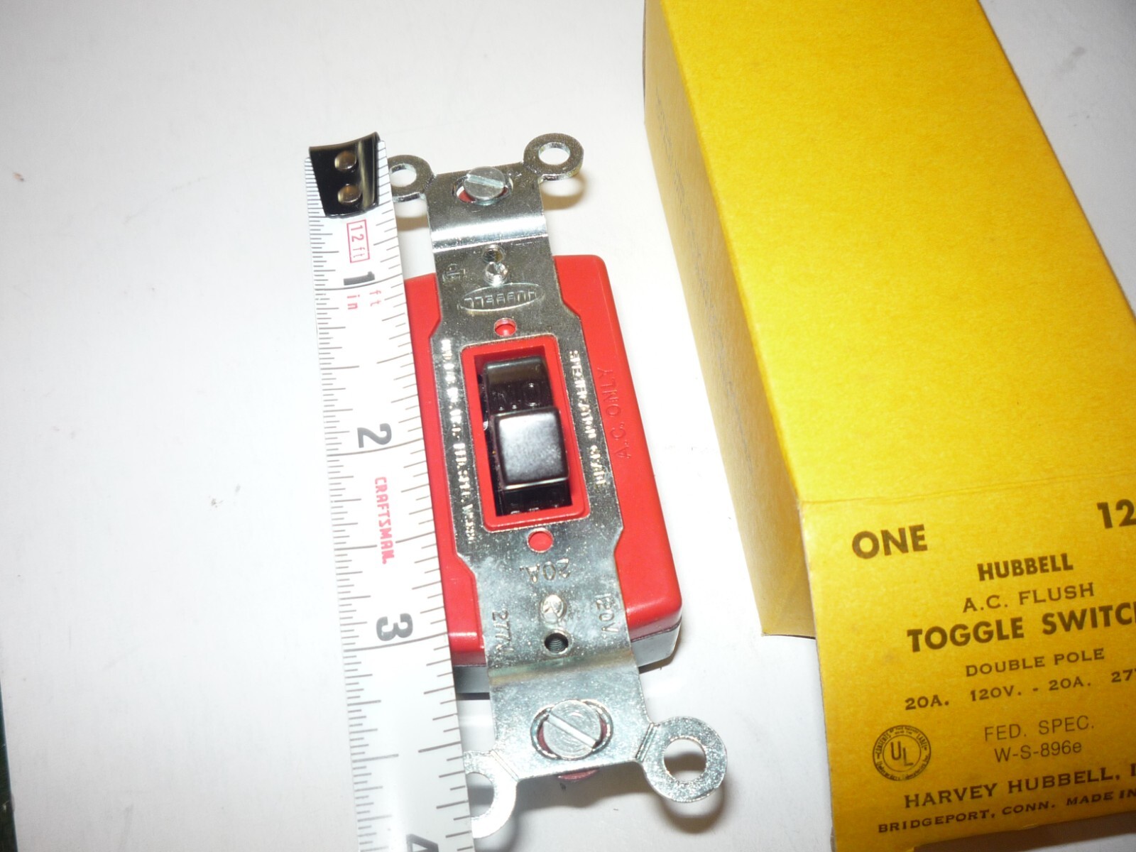 Hubbell 1222 Brown Double Pole Switch 20 A 120/277 V IN BOX NOS | eBay