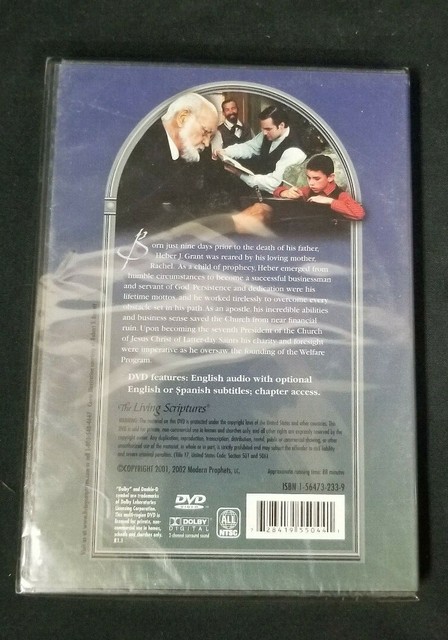 Living Scriptures DVD The Modern Prophets Heber J Grant 2002 BRAND for ...