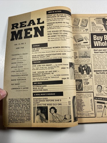 REAL MEN Magazine June 1968- man adventure pulp male GGA | eBay