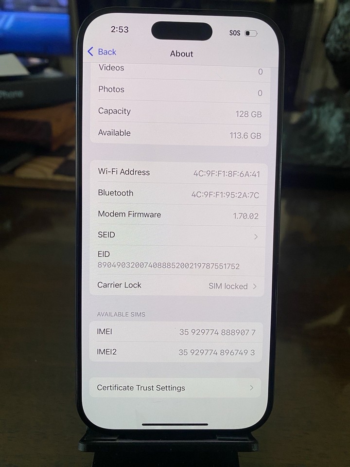 Apple iPhone 16 Pro 128GB 100%Batt - Cracked Back - Fast Ship | eBay