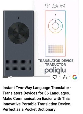 Poliglu Instant Two‑Way Language Translator / Personal Assistant Device ...