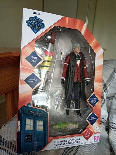 Third Doctor Who & Sonic Screwdriver Collectors Set 5" Figure, Vortex ...