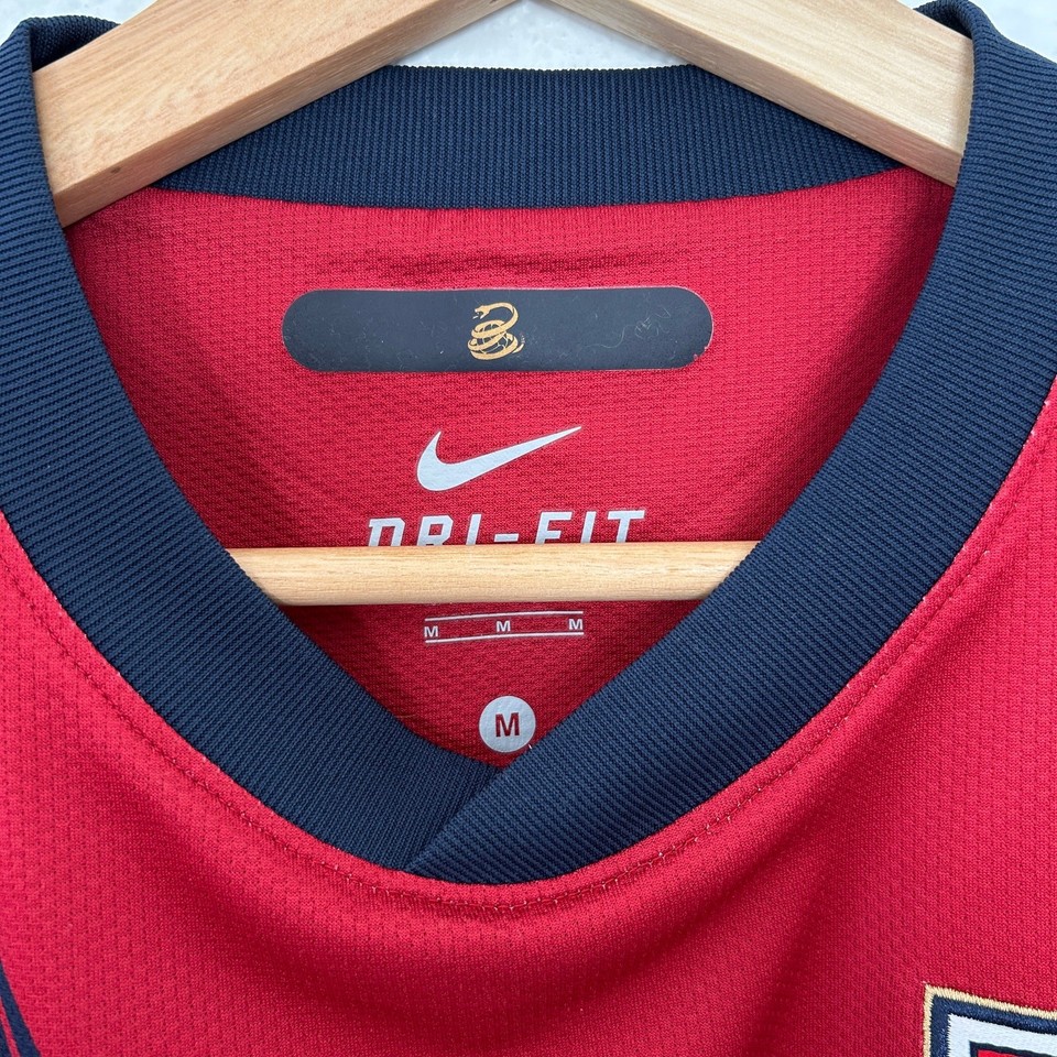 Nike Men's USA Soccer Team USMNT Dri-Fit Navy/Red Jersey Away Kit 2011 ...