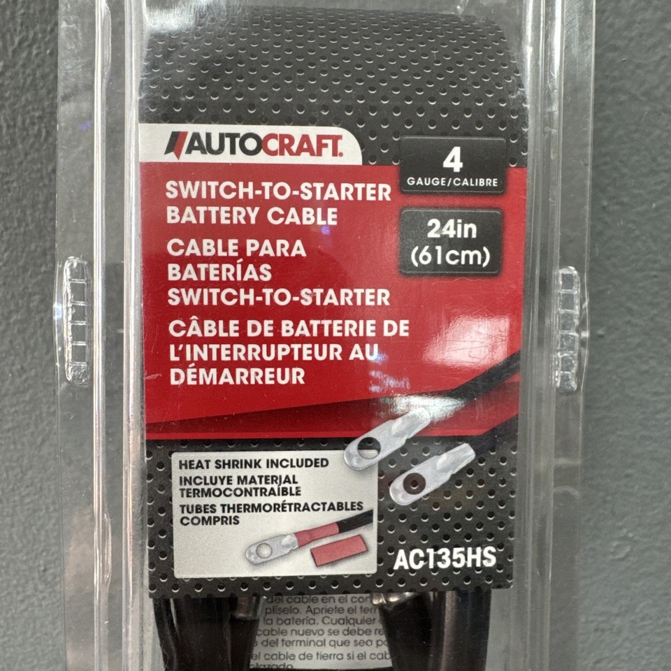NEW AUTOCRAFT AC135HS 4 GAUGE 24" SWITCH-TO-STARTER TERMINAL BATTERY ...