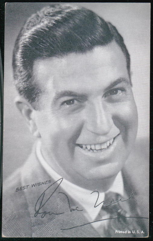 RON MCNEIL American Actor Vtg B&W Penny Arcade Exhibit Old Vending Card ...