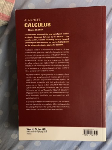 Advanced Calculus by Shlomo Sternberg and Lynn H. Loomis (Trade ...
