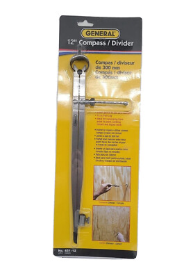 Compass Divider 12 Inch Flat Leg Compass Divider Caliper General Tools ...