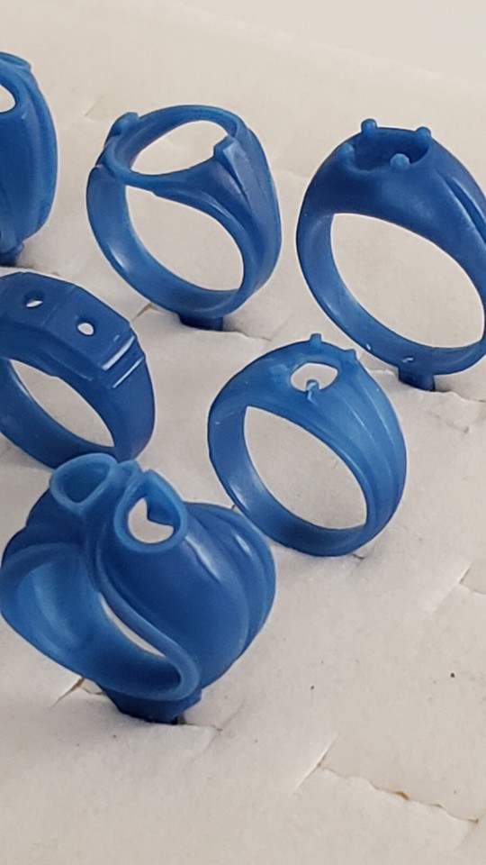 9 Assorted Rings, Wax Patterns. Wax Patterns For Lost Wax Casting 24 ...