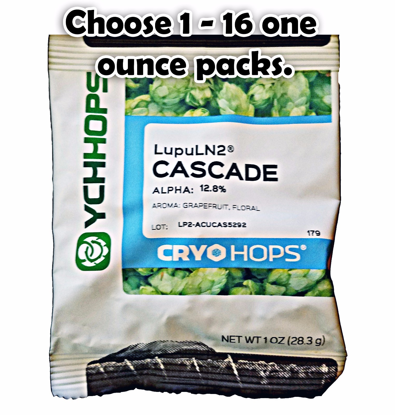 1 - 16 oz. YCH Cryo Hops® LupuLN2® - Cascade - Hop Powder 12.8% Alpha ...