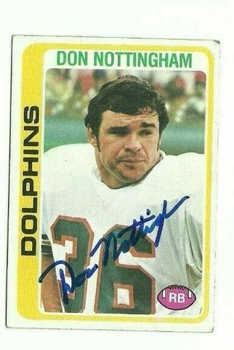 Don Nottingham 1978 Topps signed auto autographed card Dolphins | eBay