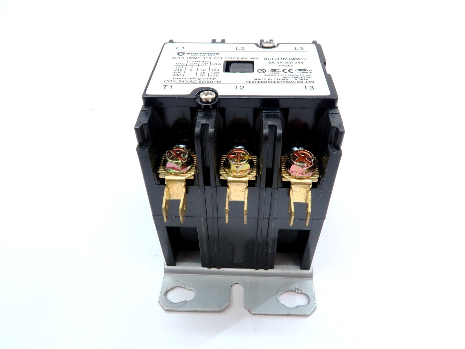 BREAKERS UNLIMITED Definite Purpose Contactor BUC338UMM10 3 Pole, 30 ...