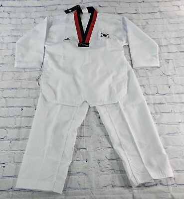 adidas ADI-START World Taekwondo SOUTH KOREA White Uniform SIZE 140 | eBay