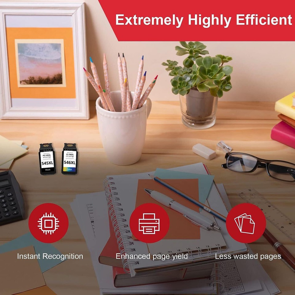 Ink Pack for Canon PG545 CL546 XL Pixma MG 2450 2550 2950 3050 TS 3150 ...