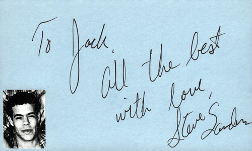 Steve Sanders Signed Auto 3x5 Index Card Oak Ridge | eBay