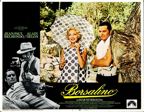 Borsalino 1970 Paramount 11x14" crime lobby card Alain Delon Connie ...