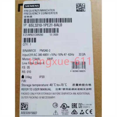 6SL3210-1PE21-8AL0 New in open box Fast Shipping Via FedEx or DHL ...