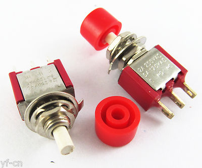 1pc Red Momentary SPDT Push Button Normal Open/Close Switch 3Pin 2A ...