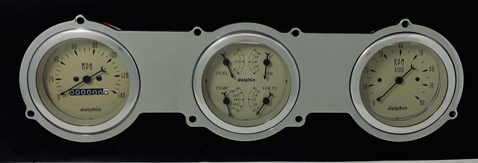 1962 1963 Ford Fairlane 3 Gauge Dash Panel Quad Style Mechanical Tan | eBay