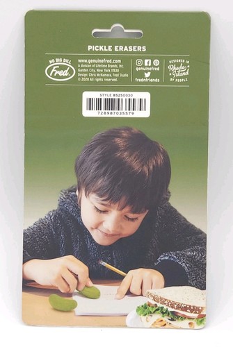 NEW Fred's Pickle Erasers Novelty Set Of 2 | eBay