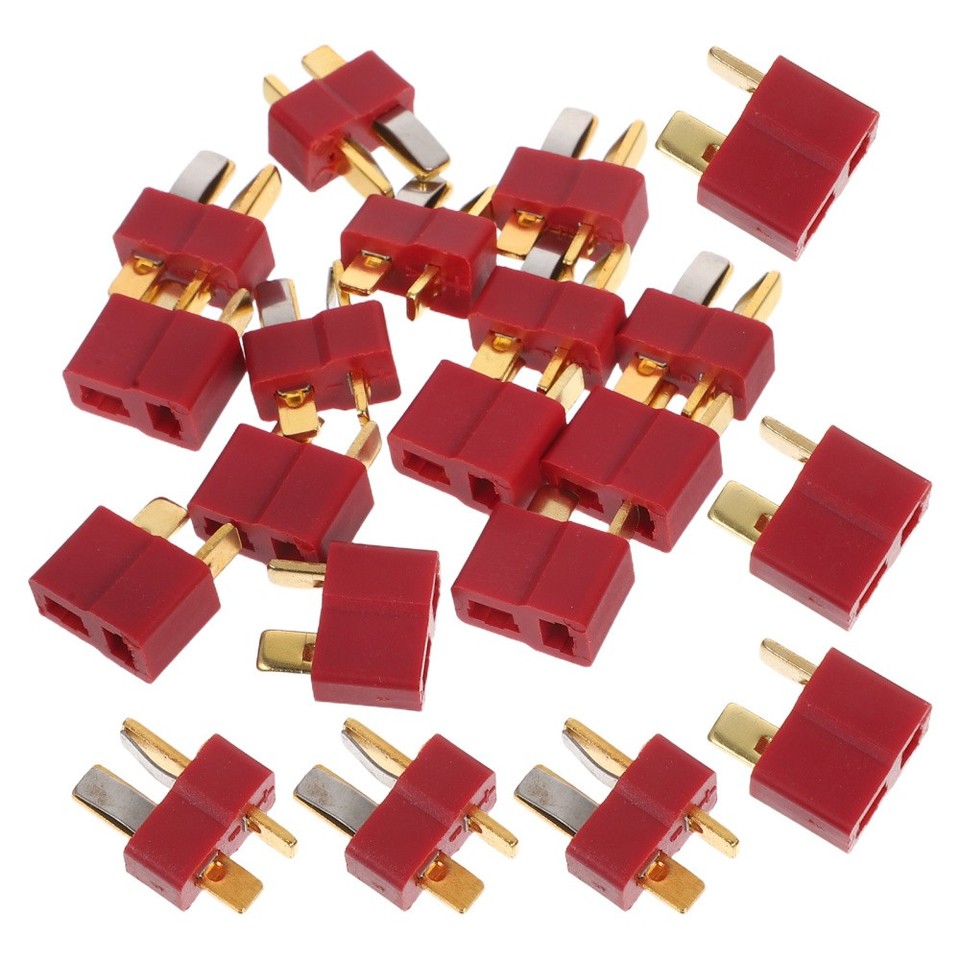 10 Pairs of Gold-plated T Plug Connectors Male & Female Deans Style for ...
