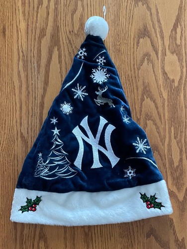 MLB New York Yankees Embroidered Logo Christmas Santa Hat 17" Baseball ...