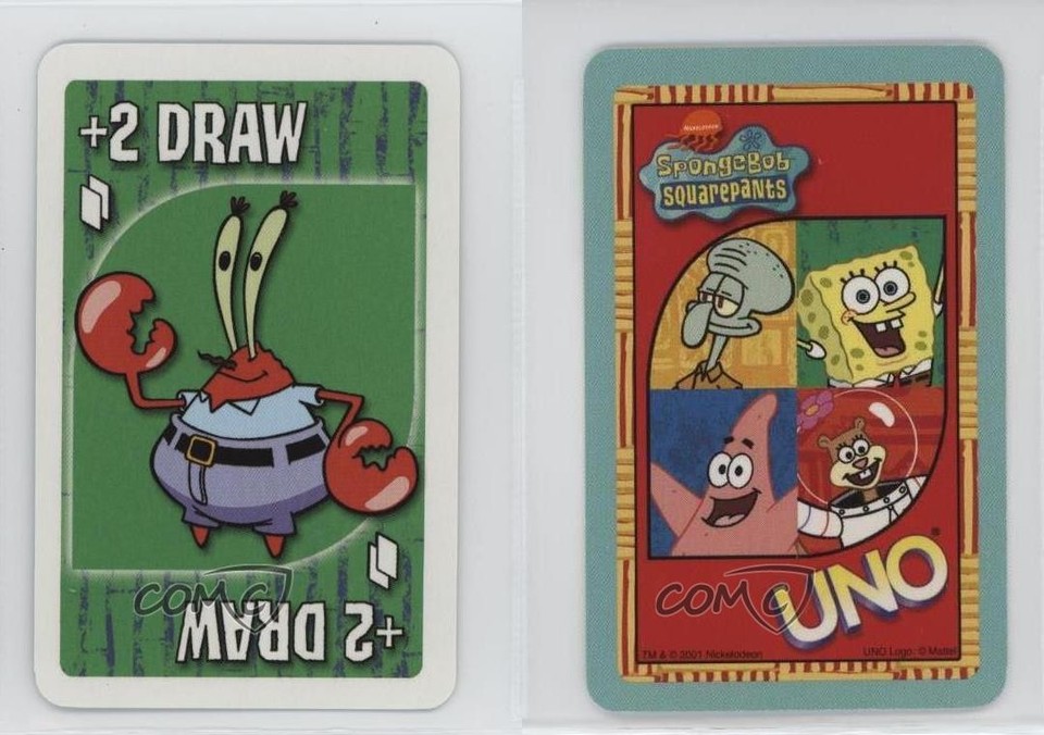2002 Mattel SpongeBob SquarePants UNO Special Edition Mr Krabs #D2G 0b0 ...