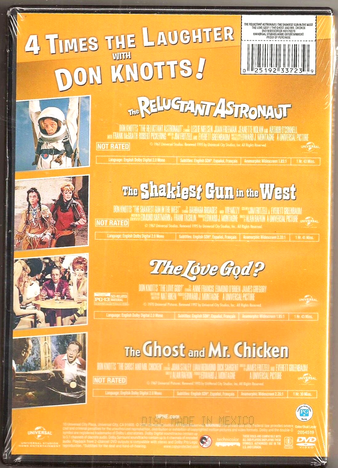Don Knotts 4-Movie Laugh Pack DVD Original Film Factory Sealed | eBay