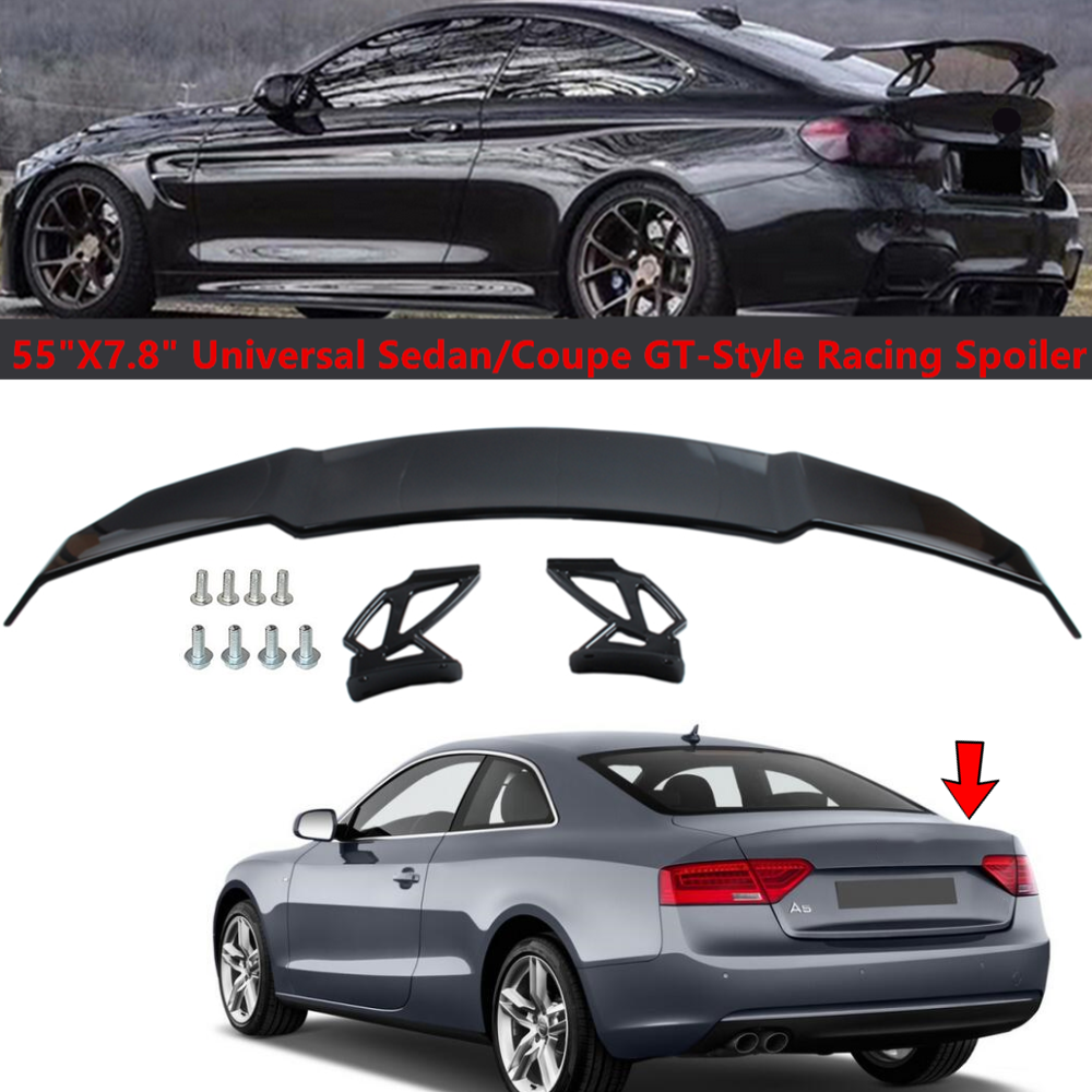 Universal GT-STYLE Rear Trunk Wing Racing Spoiler Fit For Audi Cadillac ...