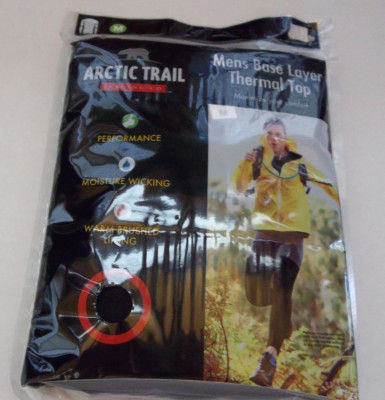 Arctic Trail Base Layer Thermal Top MED Black | eBay
