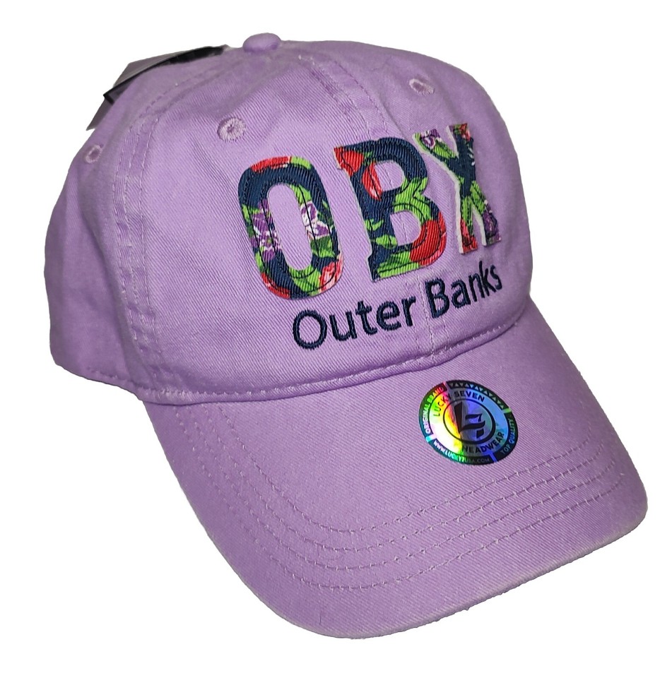 Lucky Seven Headwear Outer Banks Hat Adjustable Lavender OBX Ball Cap ...