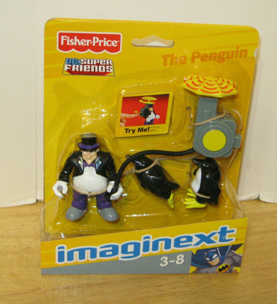 Fisher Price Imaginext DC Super Friends Penguin w/ umbrella & penguins ...