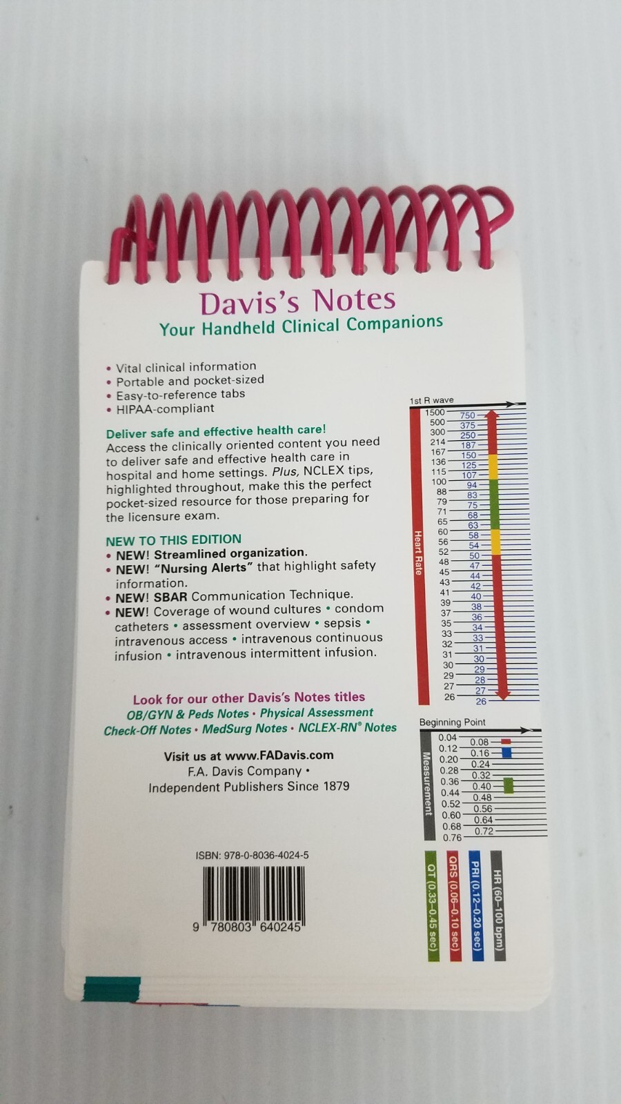 RNotes®: Nurse's Clinical Pocket Guide by Ehren Myers (2014, Spiral ...