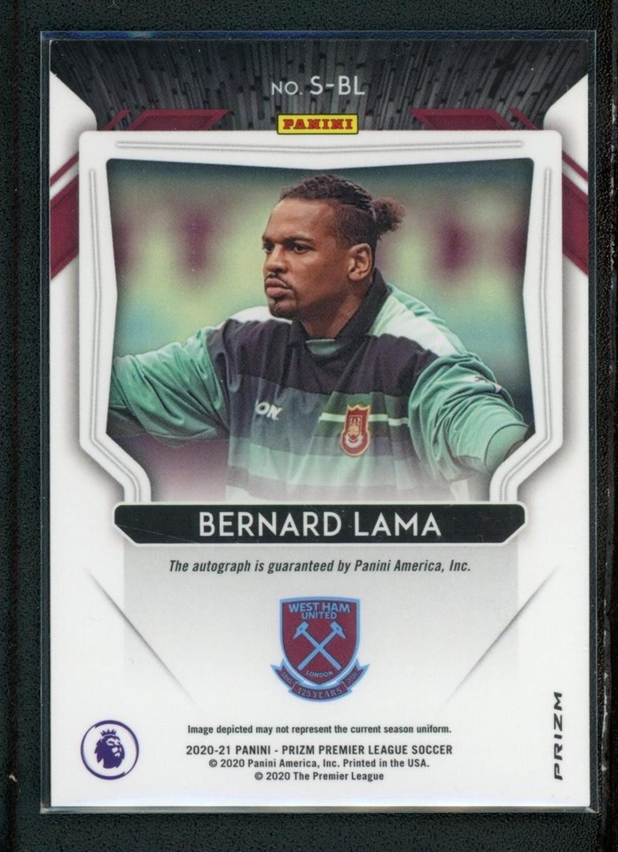 2020-21 BERNARD LAMA AUTO PANINI PRIZM PREMIER LEAGUE SHIMMER BLUE ...