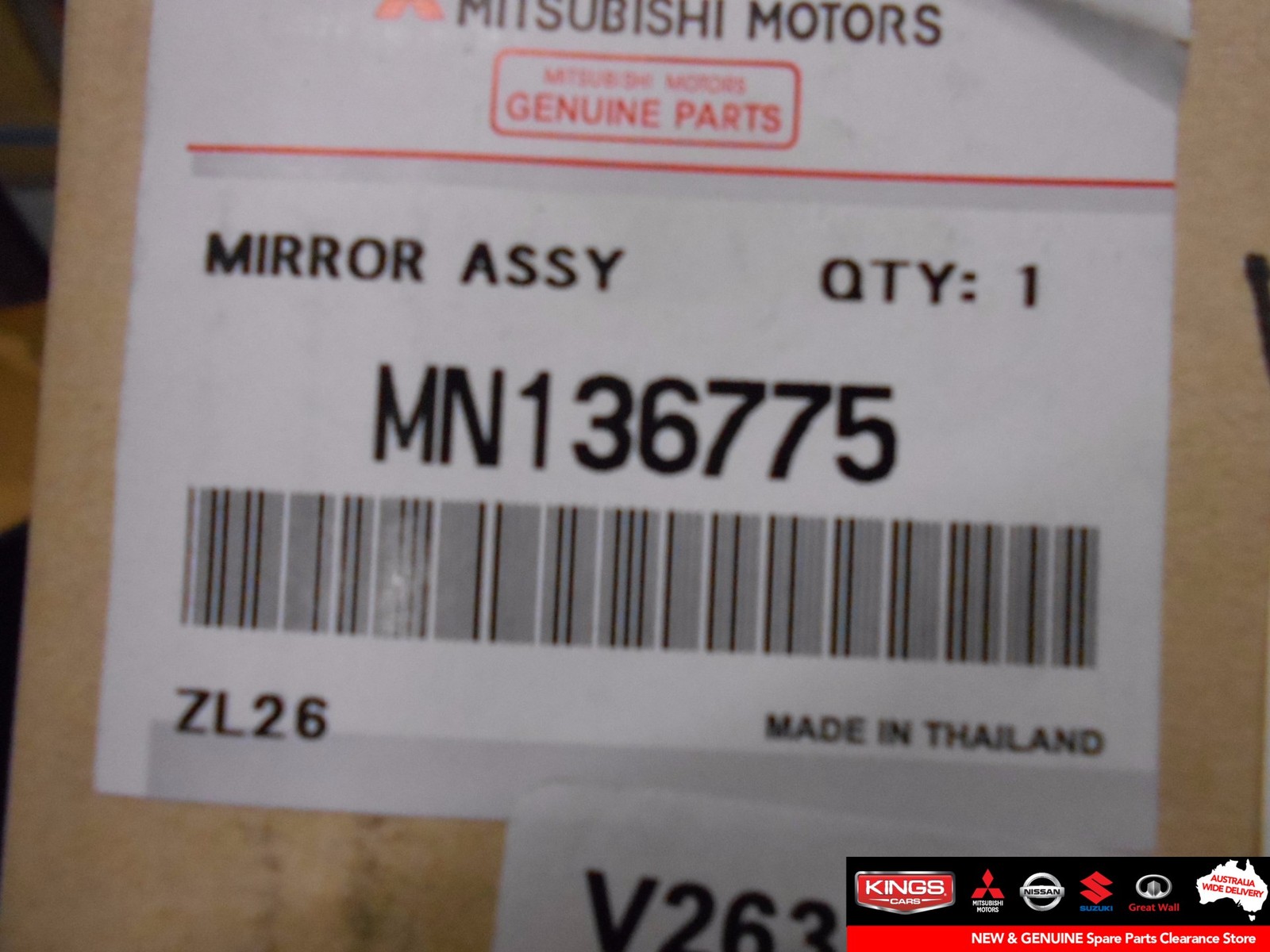 Genuine Mitsubishi Mirror Assembly Left Hand Side MN136775 for sale ...