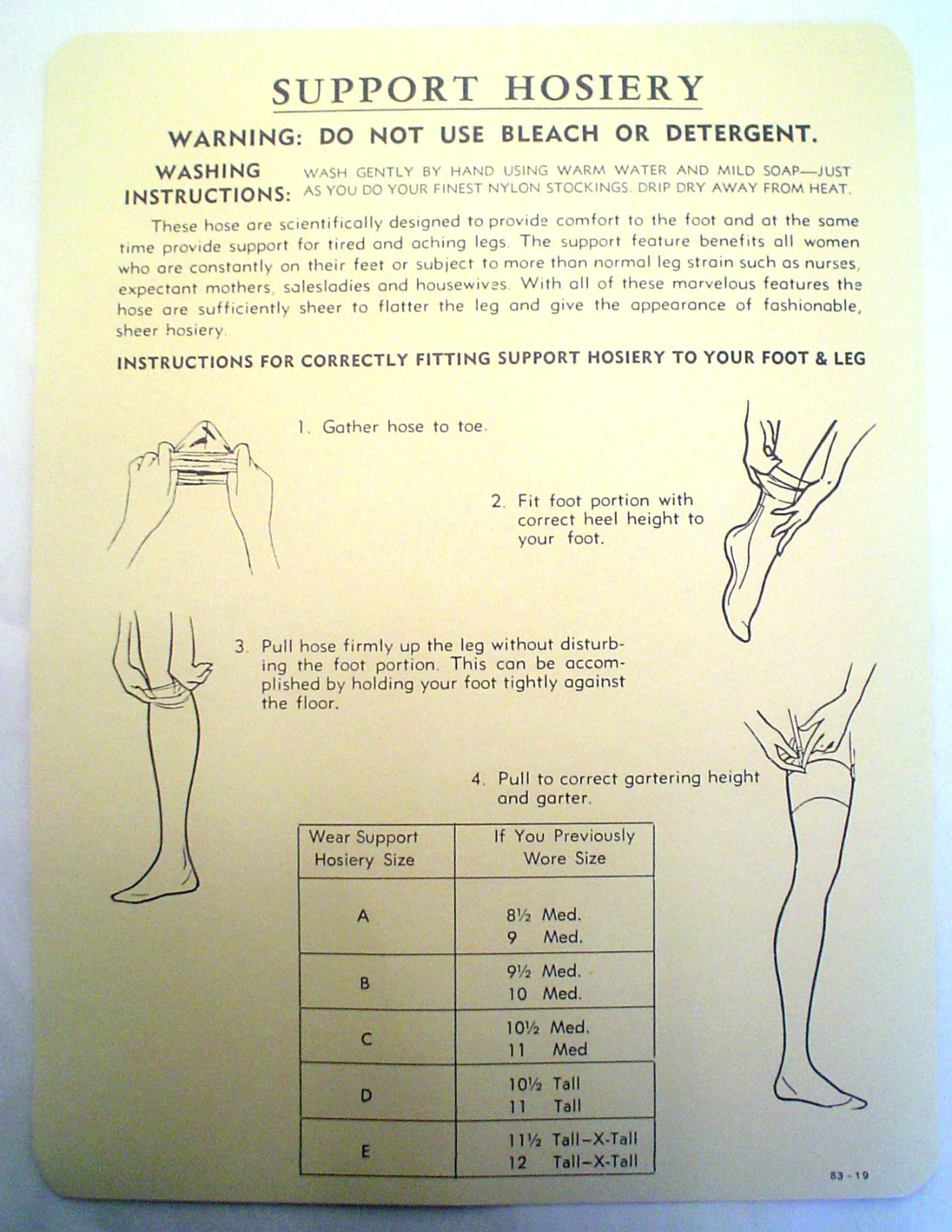 Lucky Circle RHT Seamless Support Stockings TAUPE Size A 8 ½ 9 M NIP ...