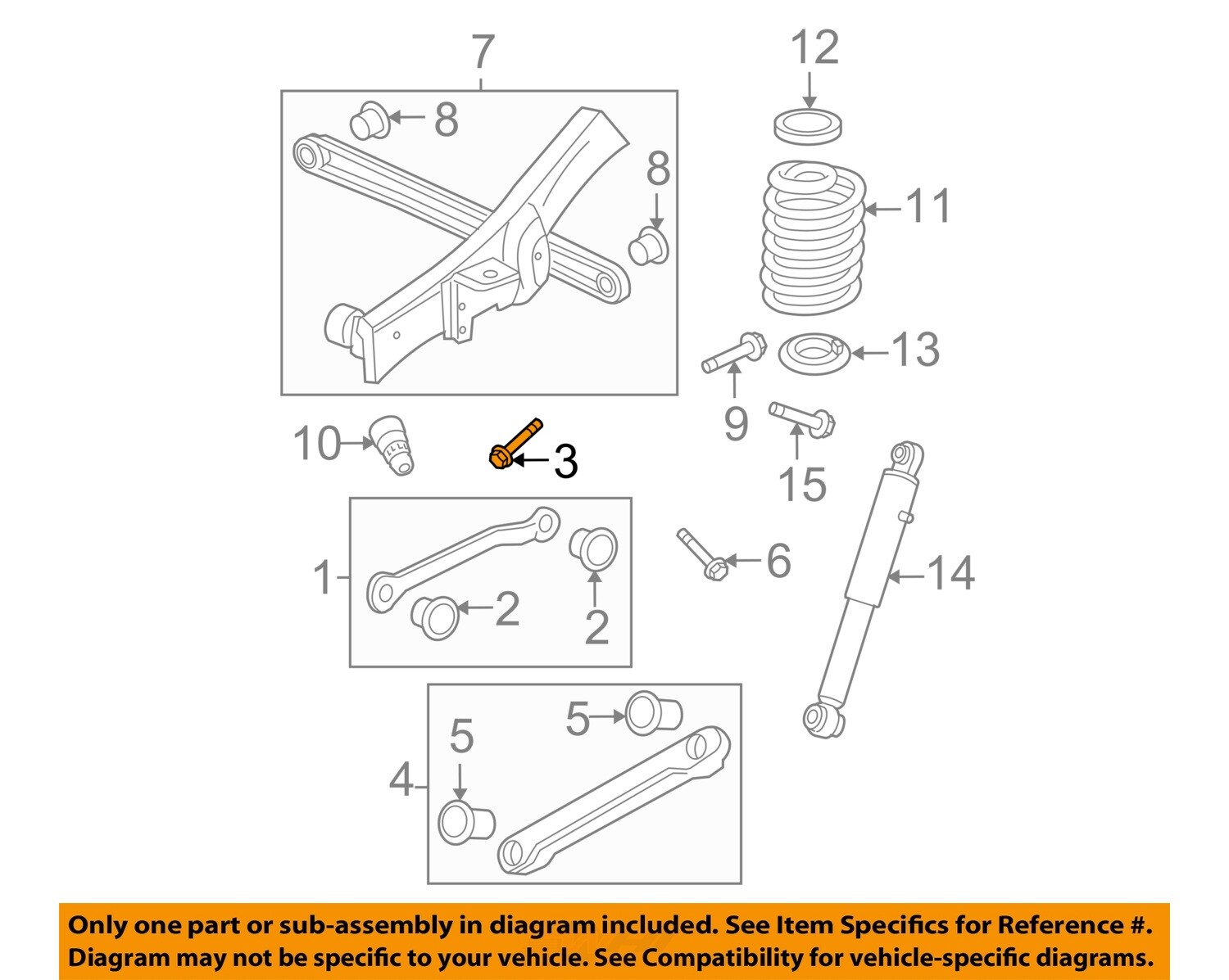 GM OEM 00-14 Avalanche 1500 Suspension Components-Upper Cntrl Arm Bolt ...