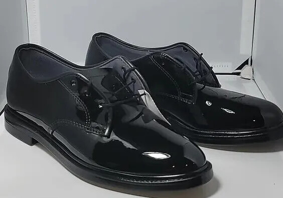Army USAF Navy Black High Gloss Low Quarter Shoes Women 6-12.5 Capps ...