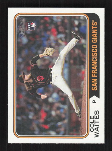 Cole Waites RC 2023 Topps Heritage San Francisco Giants #258 | eBay