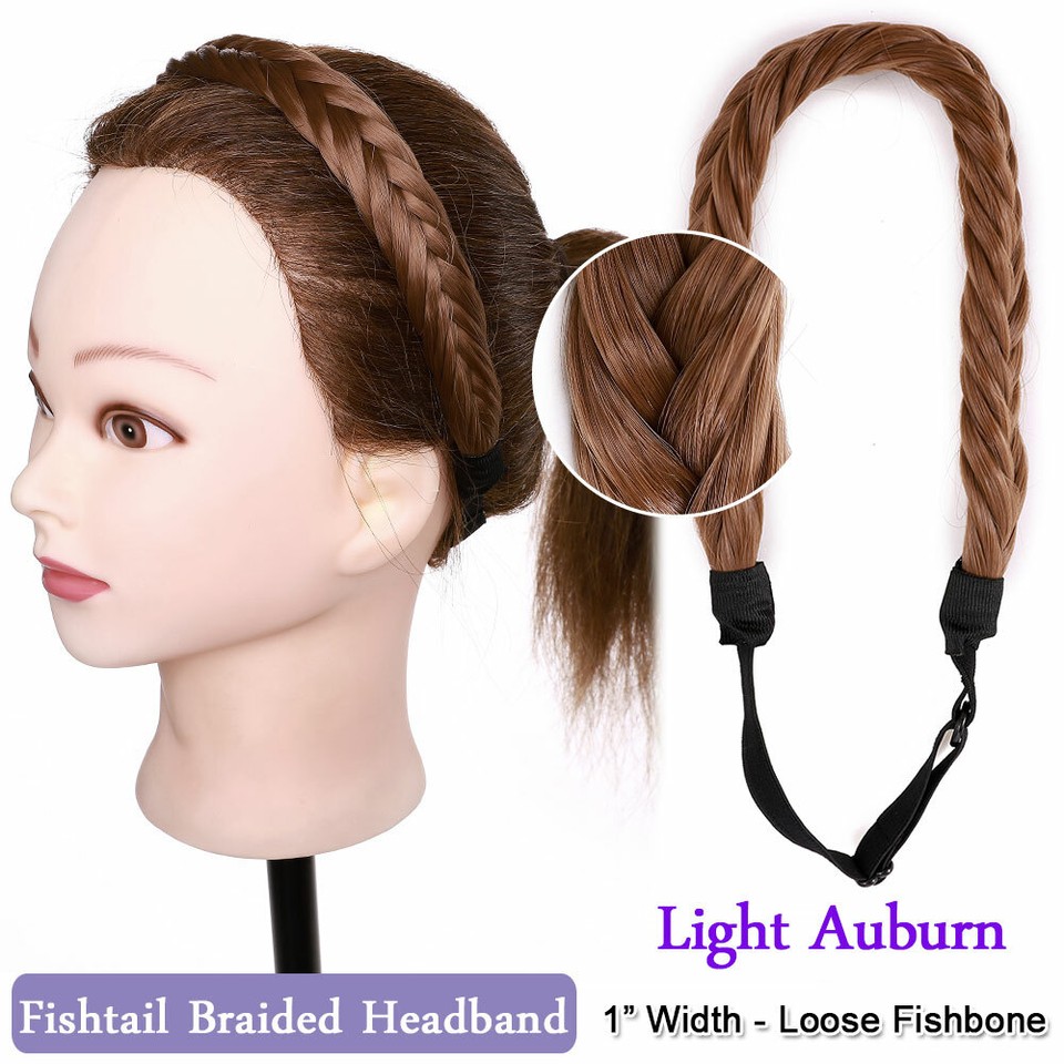 Real Thick as Human Hair Band Braided Plaited Chunky Braids Headband ...
