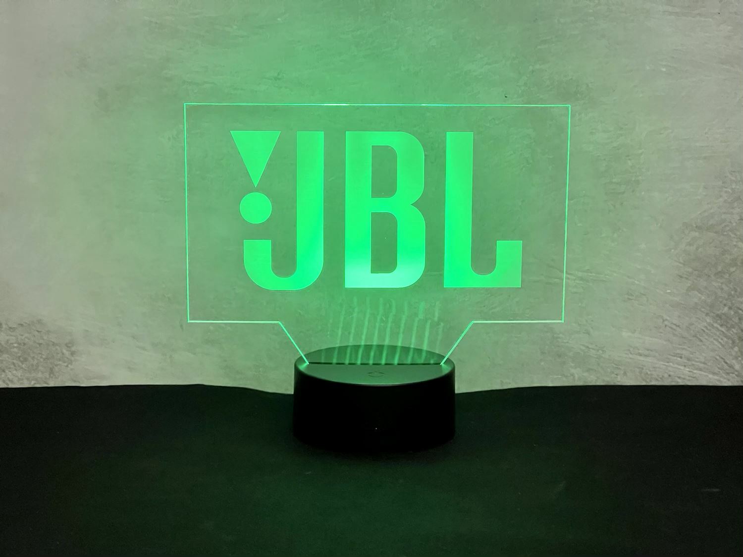 JBL LED Edge Lit Lighted Sign W/ 16 Color Base And Remote 7.8" x 7.1 ...