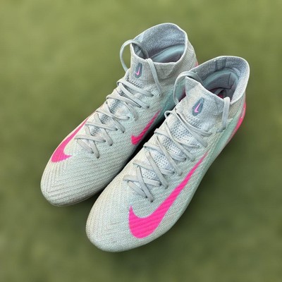 Nike Men’s Gray Pink High Cut Soccer Cleats FG Sole, Size 8.5 US, Used ...