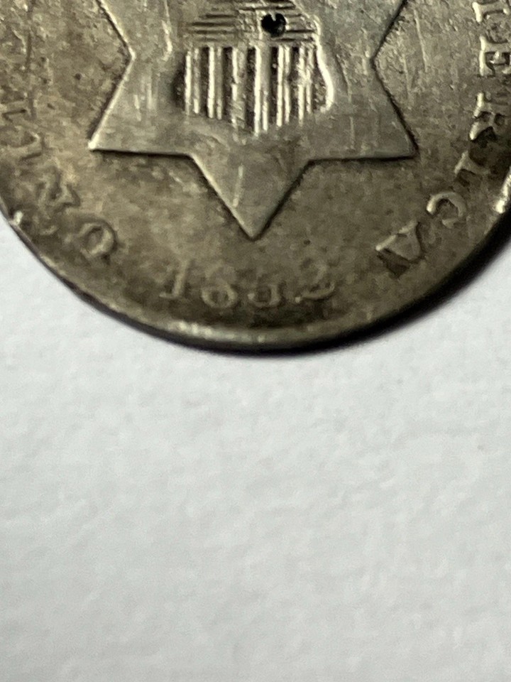 Rare (3c) 1852 US Silver Three Cent Piece (Trime), VG to Fine | eBay