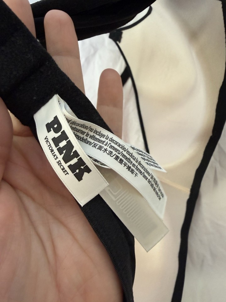 Pink Victoria’s Secret Wear Everywhere Wireless Bra Lightly Lined Black ...