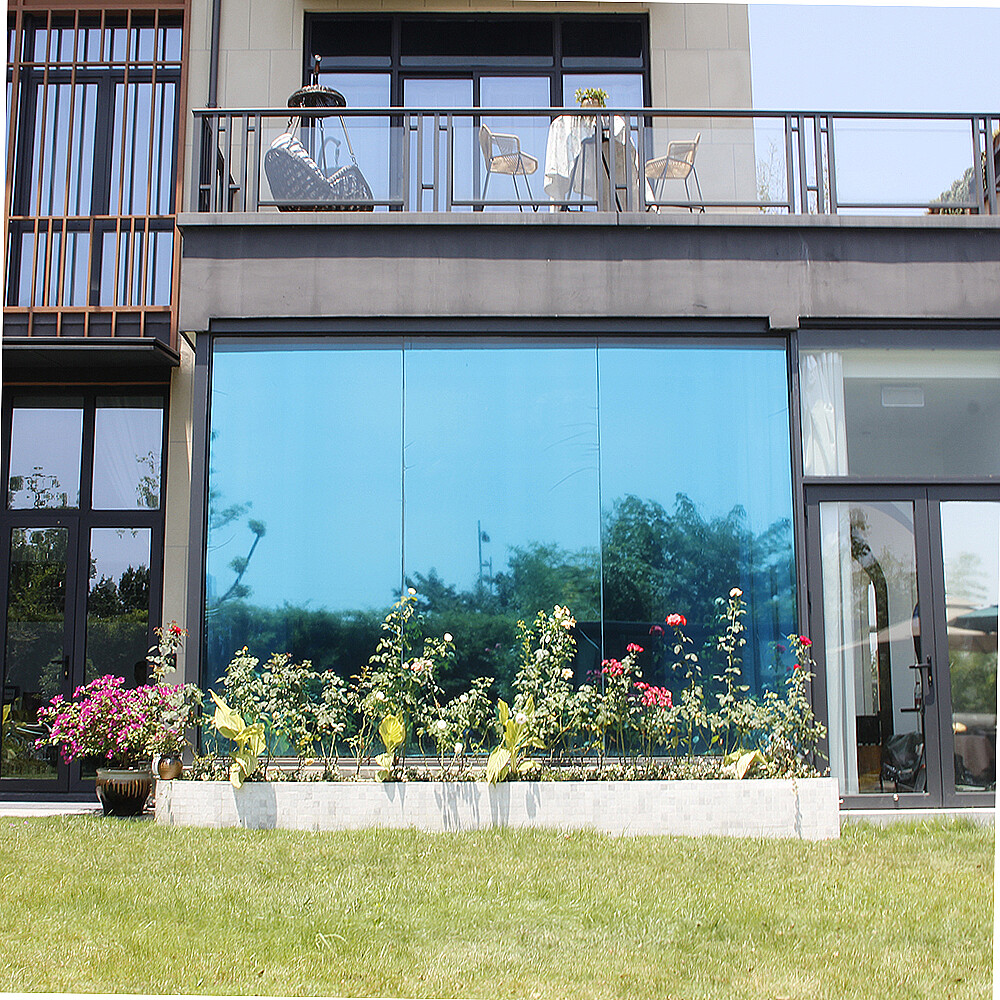 Blue&silver One Way Mirror Window Film SolaR tINT Reflective window ...