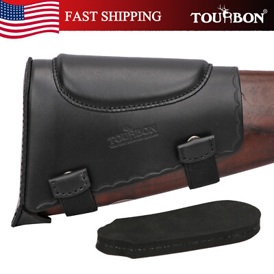 TOURBON Leather Cheek Rest Comb Riser Rifle Shotgun Buttstock Cover in ...
